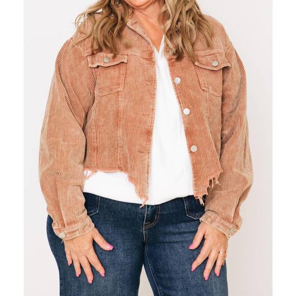 BiBi | Jackets & Coats | New Bibi Vintage Washed Corduroy Distressed ...